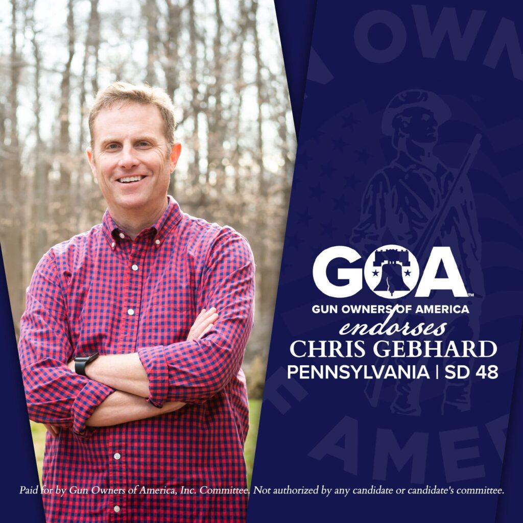 GOA Endorses Sen. Chris Gebhard for State Senate | GOA Pennsylvania