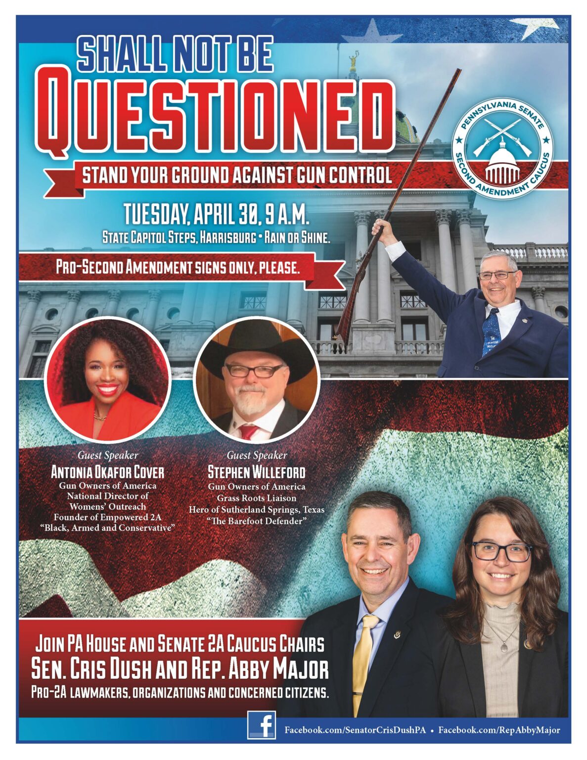 Rally for Your Rights: April 30th Capitol Steps | GOA Pennsylvania